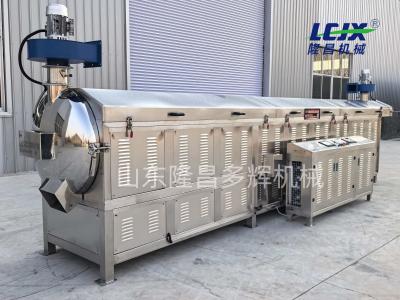 China Stainless Steel Continuous Drum Roasting Machine For Grain Seed Nut Sesame for sale