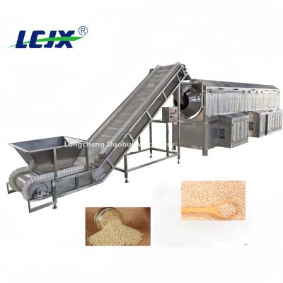 China Food Grade Stainless Steel Sesame Roasting Machine Continuous Drum Roaster for sale