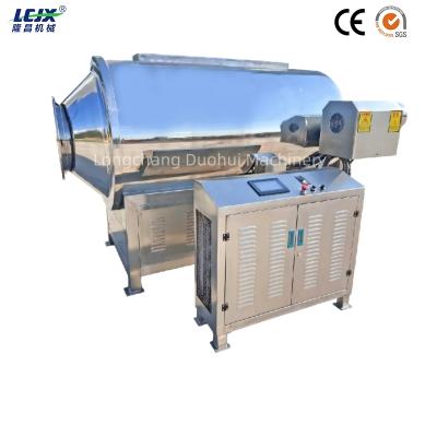 China Automatic Stainless Steel Seeds Roasting Machine with Electromagnetic Heating for Continuous Roasting Production for sale