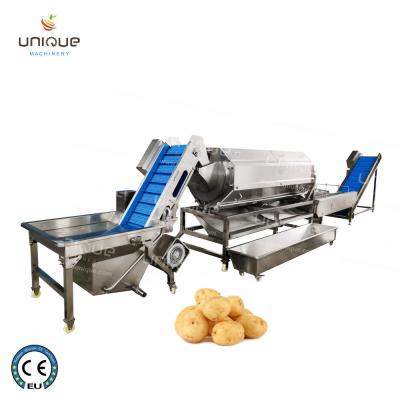 China Potato Washing Machine Polishing Machine Peeler Machine for Uniformly Peeled Potatoes for sale