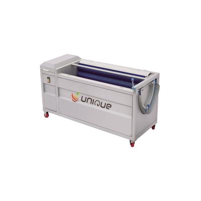 China 1.75 kw Easy Operation Ginger Carrot Potato Brush Roller Washer Root Vegetable Washing Machine for sale