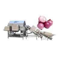 China Automatic Onion Processing Line with Food Beverage Onion Peeling and Cutting Machine for sale