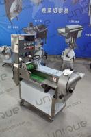 China Retail Market Stainless Steel Removable Vegetable Conveyor Belt Cutting Machine with Belt for sale