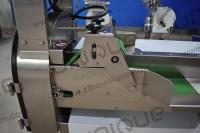 China Retail Market Stainless Steel Removable Vegetable Conveyor Belt Cutting Machine with Belt for sale
