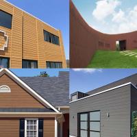 China HDPE Waterproof WPC Wall Panel 219x26mm - Wood Plastic Composite Exterior Cladding with UV Resistance for sale