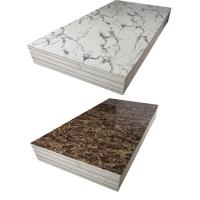 China 1220x2440mm PVC Imitation Marble Sheet 2-5mm Thickness Waterproof Wall Panel for Interior Decoration for sale