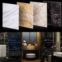 China 1220x2440mm PVC Imitation Marble Sheet 2-5mm Thickness Waterproof Wall Panel for Interior Decoration for sale