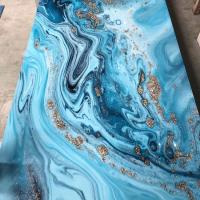 China 1220x2440mm PVC Imitation Marble Sheet 2-5mm Thickness Waterproof Wall Panel for Interior Decoration for sale