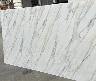 China UV Coating PVC Marble Sheet 1220x2440mm 2-6mm Thickness Fire-Retardant Waterproof Interior Wall Panel for sale