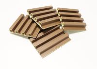 China Wooden Grain Indoor Flute PVC Interior WPC Wall Panel For Decoration for sale