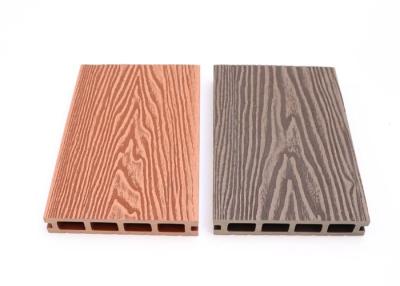 China 18mm Hide Frame WPC Decking 140x25mm with 3D Embossing - Easy Installation Garden Flooring for sale