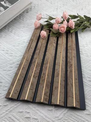 China Waterproof PS 3D Wood Wall Paneling 120x12mm 2.9m Length Interior Decoration Moulding for sale