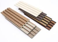 China PS Wall Cladding Panel 120x12mm with Gold Silver Line for Interior Background Walls for sale