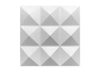 China Waterproof PVC 3D Wall Panels 500x500mm 1mm Thickness with Shining Gold Diamond Design for Interior Decor for sale