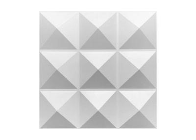 China Waterproof PVC 3D Wall Panels 500x500mm 1mm Thickness with Shining Gold Diamond Design for Interior Decor for sale