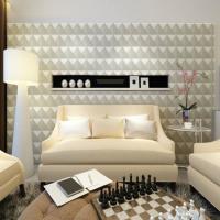 China 3D PVC Wall Panel Geometric Decorative 500×500mm & 300×300mm Sizes - Waterproof Fire-Resistant for sale