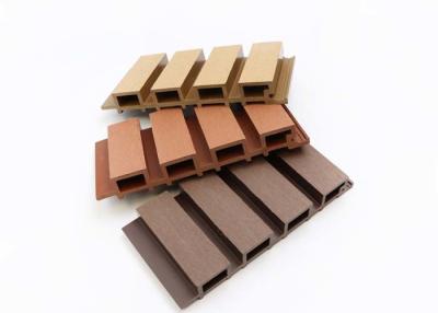 China Waterproof Outdoor WPC Fluted Wall Panel 219x26mm Class B Fire Rated Composite Cladding for sale