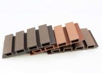 China Waterproof Outdoor WPC Fluted Wall Panel 219x26mm Class B Fire Rated Composite Cladding for sale