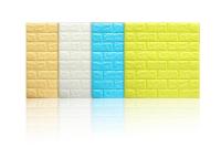 China Waterproof PE Foam Self-Adhesive 3D Wallpaper 70×77×0.7cm 5.8 sq.ft Coverage for sale