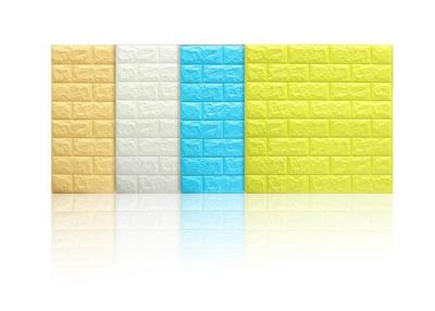 China Waterproof PE Foam Self-Adhesive 3D Wallpaper 70×77×0.7cm 5.8 sq.ft Coverage for sale