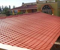 China Synthetic Resin U-Shape Solar Ceramic Roof Tiles 1.5-3.0mm Thickness with Colorful Coating for Warehouse and Farm House for sale