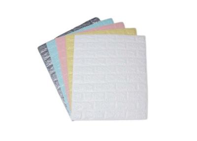 China Waterproof DIY 3D Foam Wallpaper Brick Pattern 70cm x 77cm Self-Adhesive Interior Decor for sale