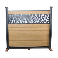 China WPC Composite Fence Panels 90x25mm Waterproof Garden Boards with 30-50 Year Warranty and UV Resistance for sale