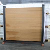 China Easy Installation WPC Fence Panels 1.8x2.0m Composite Wood Privacy Garden Fence with Aluminum Posts for sale