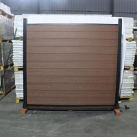 China Easy Installation WPC Fence Panels 1.8x2.0m Composite Wood Privacy Garden Fence with Aluminum Posts for sale