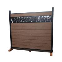 China WPC Fence Panel 1-2 Meter Composite Wood Plastic Outdoor Garden Fencing with 5-10 Year Warranty for sale