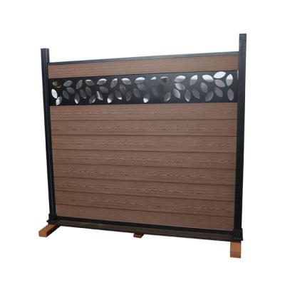 China WPC Fence Panel 1-2 Meter Composite Wood Plastic Outdoor Garden Fencing with 5-10 Year Warranty for sale