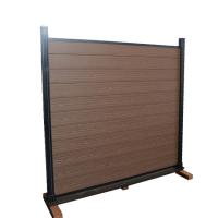 China WPC Construction Fencing Panels 1.8x1.8m & 1.8x2.0m Waterproof Outdoor Composite Wood for sale