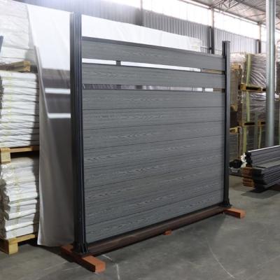 China 3D Composite WPC Fence Board 1.8x2.0m Fireproof Waterproof Outdoor Wood Grain Panel for sale