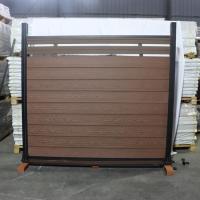 China WPC Construction Fencing Panels 1.8x1.8m & 1.8x2.0m Waterproof Outdoor Composite Wood for sale