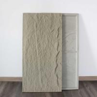 China Dark Grey PU Cultural Stone Panel 1200x600x50mm Fireproof Waterproof Mushroom Stone Wall Decor for sale