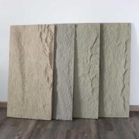 China Dark Grey PU Cultural Stone Panel 1200x600x50mm Fireproof Waterproof Mushroom Stone Wall Decor for sale
