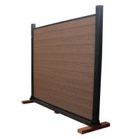 China Outdoor WPC Privacy Fence Panels 1.8m x 1.8m Wood Plastic Composite with Aluminum Frame for sale