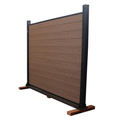 China Outdoor WPC Privacy Fence Panels 1.8m x 1.8m Wood Plastic Composite with Aluminum Frame for sale