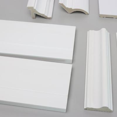 China Light Weight PS Skirting Board 20 Pcs Per Carton Flexible Polyurethane PU Injection Foam for Indoor Outdoor Decoration for sale