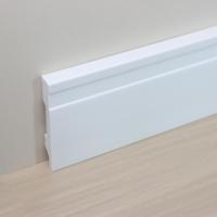 China PS Polystyrene Decorative Skirting Board 2.8m Length with Wood Grain Design for Interior Wall Baseboard Installation for sale