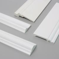 China PS Polystyrene Decorative Skirting Board 2.8m Length with Wood Grain Design for Interior Wall Baseboard Installation for sale