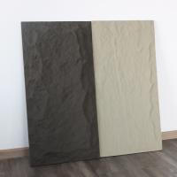 China Dark Grey PU Polyurethane Faux Mushroom Stone Wall Panel 1200x600mm Lightweight Waterproof for sale