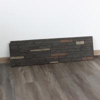 China Dark Grey PU Polyurethane Faux Mushroom Stone Wall Panel 1200x600mm Lightweight Waterproof for sale
