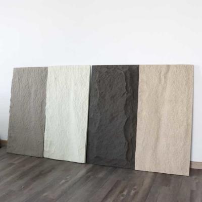 China Lightweight PU Stone Panel Wall 1200x600x50mm Artificial Polyurethane Faux Stone Fireproof Waterproof for sale