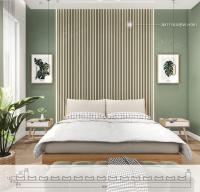 China Modern Acoustic Wood Slat Panel 600x600mm High Sound Absorption Reeded Pattern for Walls and Ceilings for sale