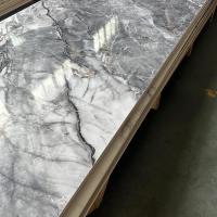 China High Glossy Marble Texture WPC Wall Panel 1220x2440mm 5mm Thickness with UV Coating for sale