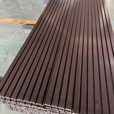 China WPC Fluted Wall Panels 219x26mm Exterior Co-extrusion Wood Plastic Composite Cladding - Waterproof & Fire Retardant for sale