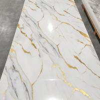 China 4*8 Ft UV PVC Marble Sheet Waterproof Hot Stamping/3D Printed Indoor Panels UV Boards for sale