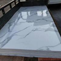 China 1220x2800mm Interior Decorative PVC Marble Sheet for sale