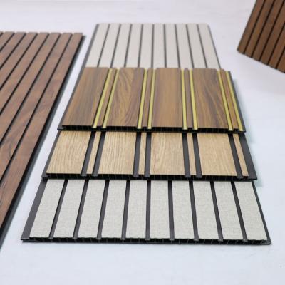 China Commercial PVC Wall Panel 5.95m Length with 7-9mm Thickness for Office Shop Restaurant Hotel Moisture Proof Installation for sale